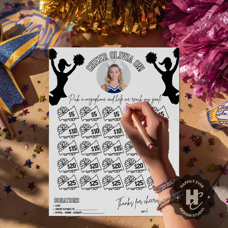 Cheer Fundraising Form, Cheer Black Out My Board Fundraiser ...