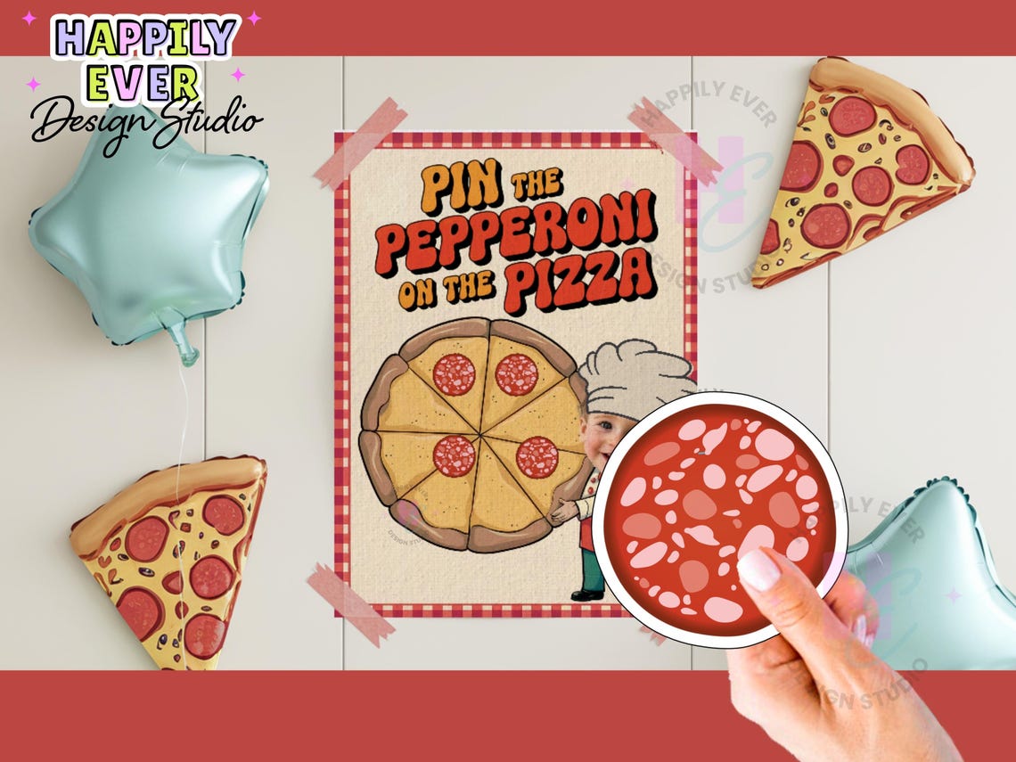 Slice of Fun Birthday Personalized Game | Pizza Party Kids Birthday ...