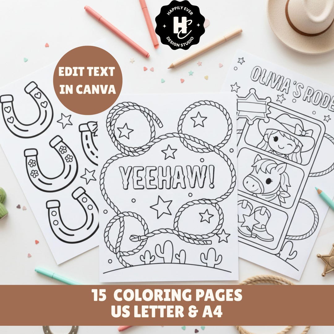 Cowgirl Coloring Pages , Rodeo Coloring ,western Coloring, Girls Rodeo ...