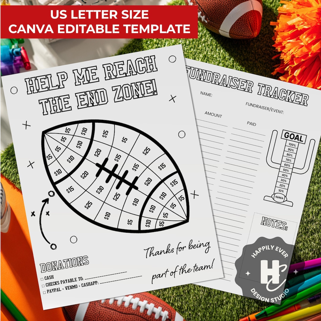 Fill My Football Fundraiser Template, Football Fundraiser ,football ...