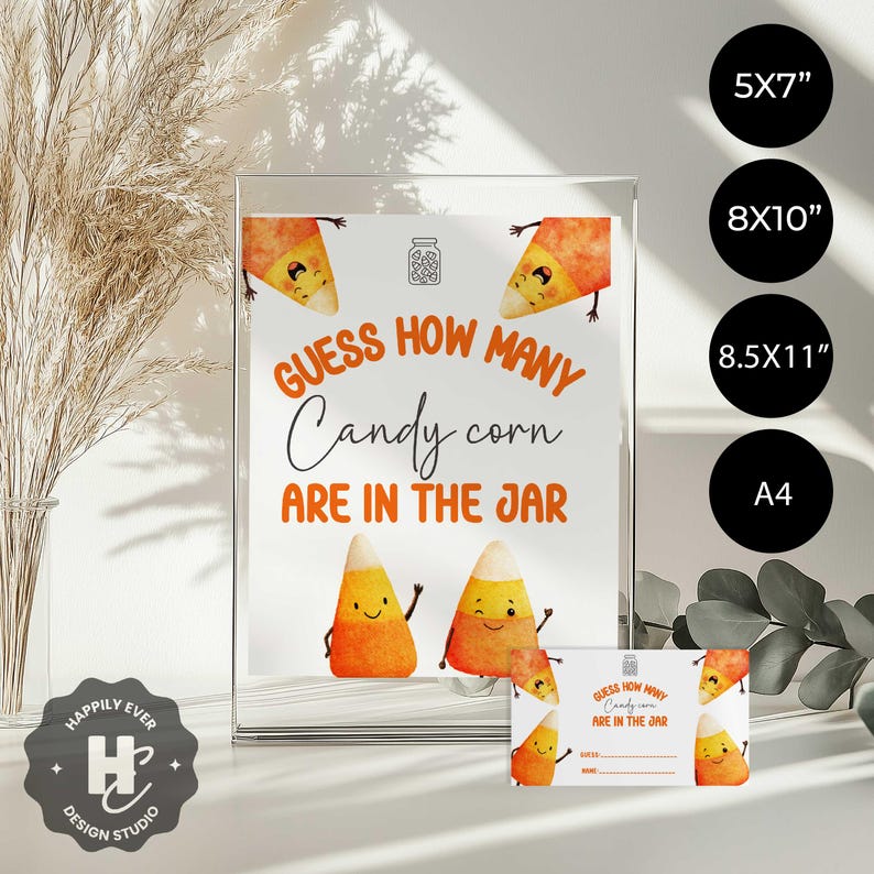 Candy Corn Guessing Game. Guess How Many Candy Corns, Candy Corn in A ...