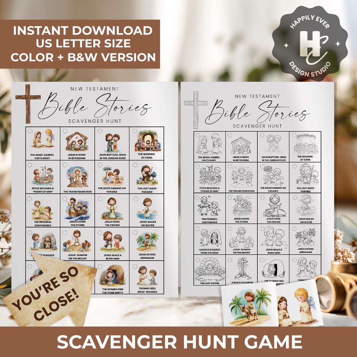 New Testament Scavenger Hunt , Bible Stories Game , Catholic Kids ...