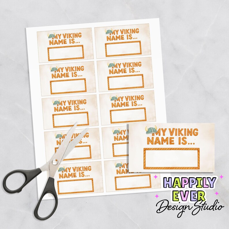 What's Your Viking Name Game ,viking Party Funny Name, Norse God Kids ...