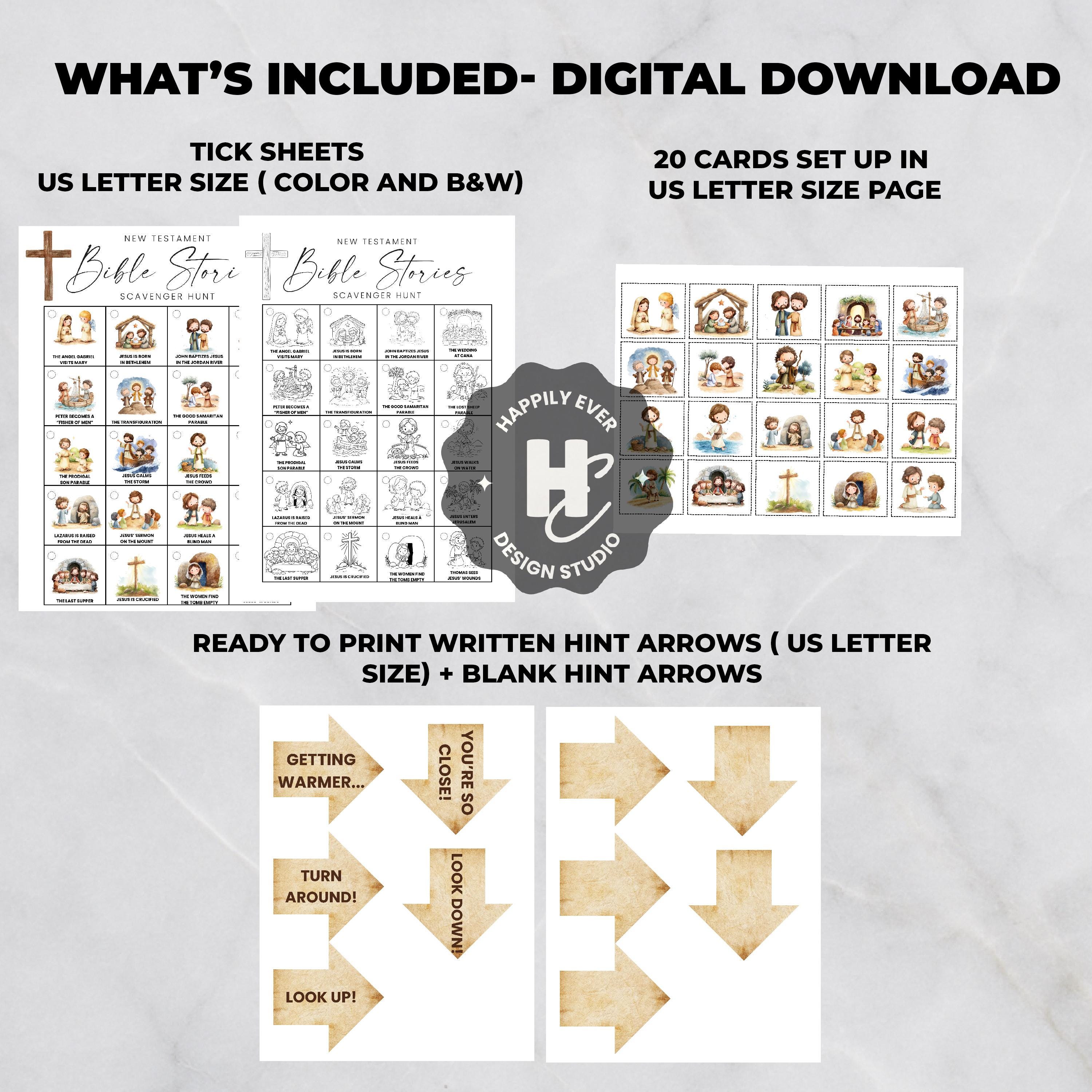 New Testament Scavenger Hunt , Bible Stories Game , Catholic Kids ...