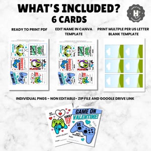 Gaming Valentine Cards for Kids , Video Game Valentine Classroom ...