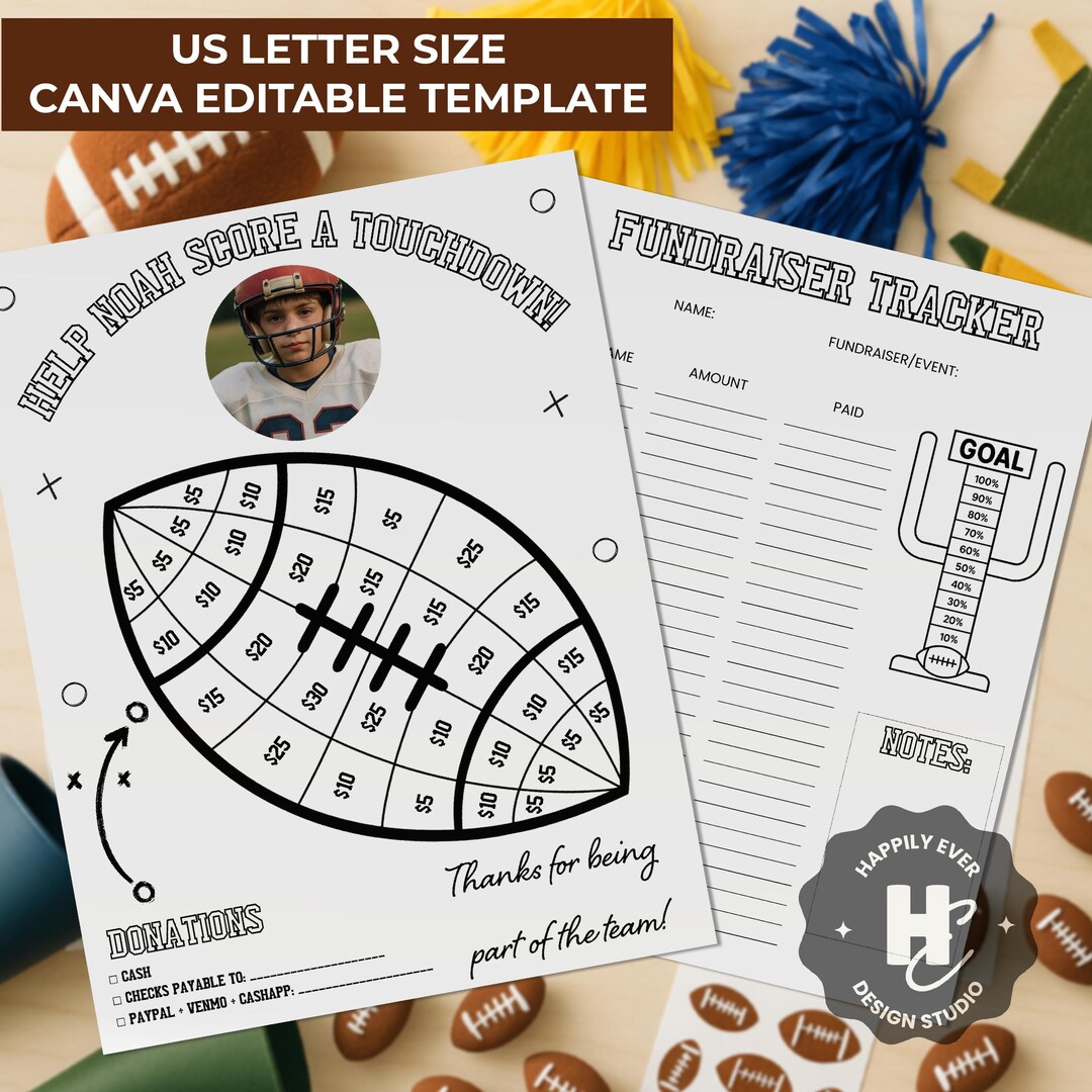 Color My Football Fundraising Form, Fill My Football Fundraiser ...