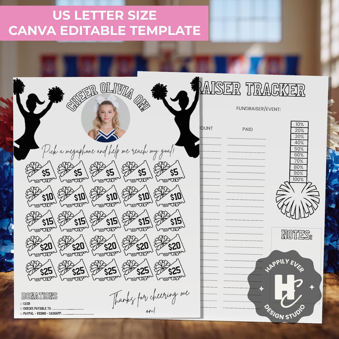 Cheer Fundraising Form, Cheer Black Out My Board Fundraiser ...