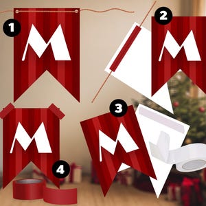 Christmas Banner Printable, Letters Banner A-Z Clipart, Alphabet Banner ...