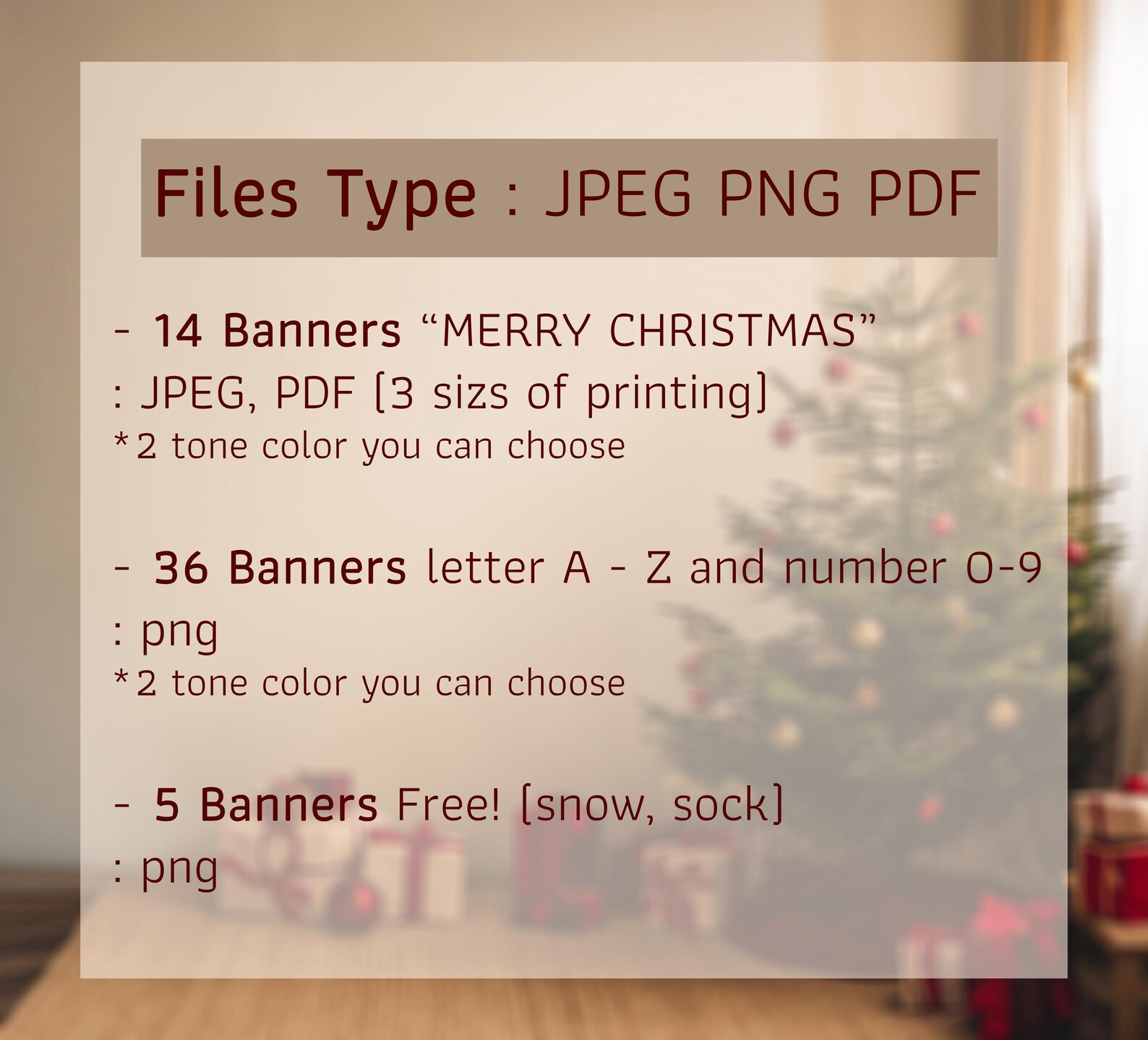 Christmas Banner Printable, Letters Banner A-Z Clipart, Alphabet Banner ...
