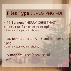 Christmas Banner Printable, Letters Banner A-Z Clipart, Alphabet Banner ...