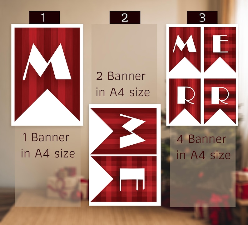 Christmas Banner Printable, Letters Banner A-Z Clipart, Alphabet Banner ...