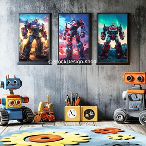 Set of 10 Transformers Printable Poster, Transformer Wall Art Print ...