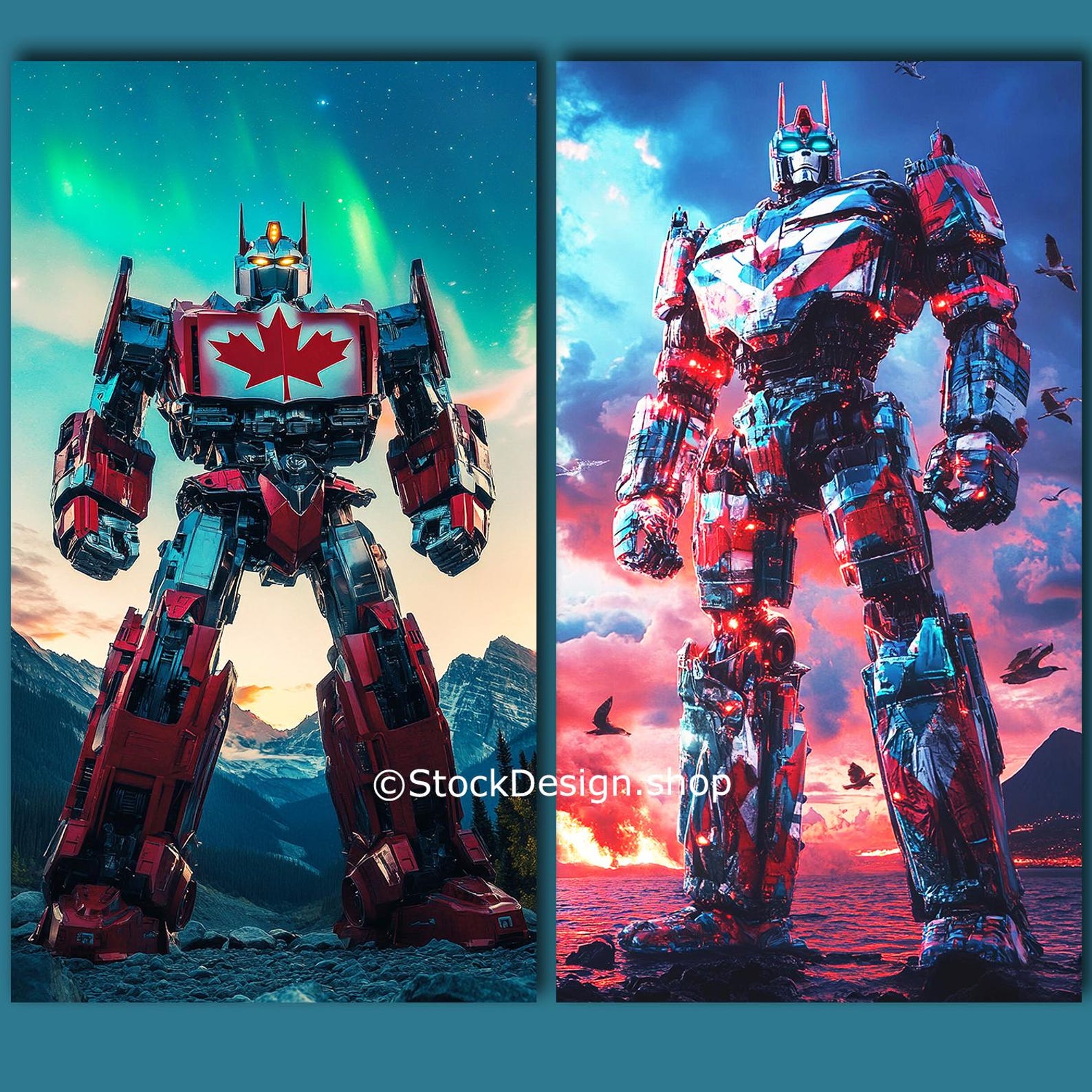 Set of 10 Transformers Printable Poster, Transformer Wall Art Print ...