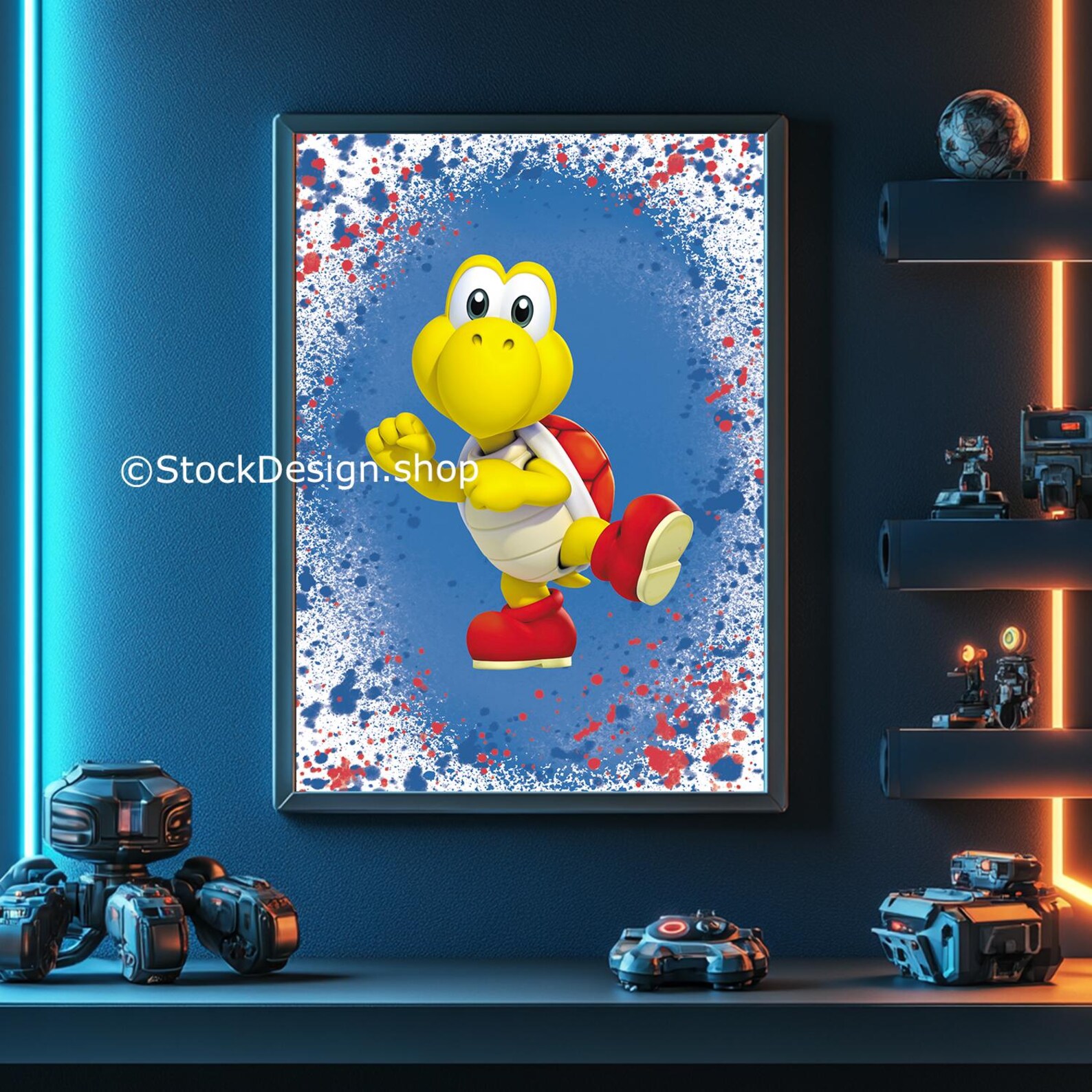 Super Mario III Watercolor Art Prints: Kids Room Decor Digital Download ...