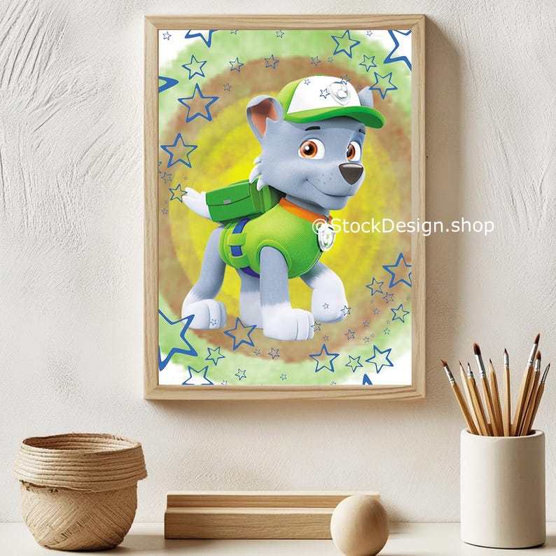 Paw Patrol Printable Posters Set of 10 Digital Prints Watercolor Wall ...