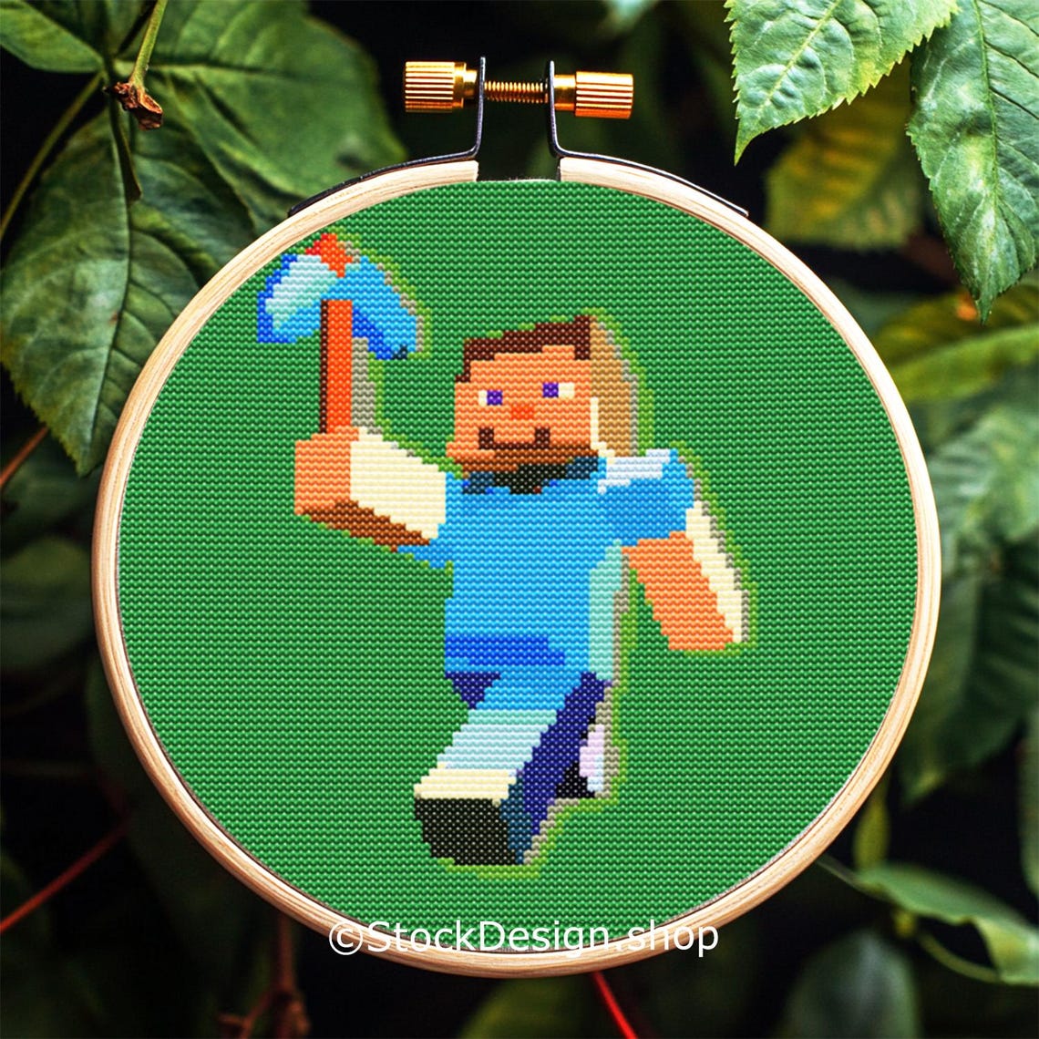 Minecraft-themed Cross Stitch Pattern PDF Files Instant Download Pixel ...