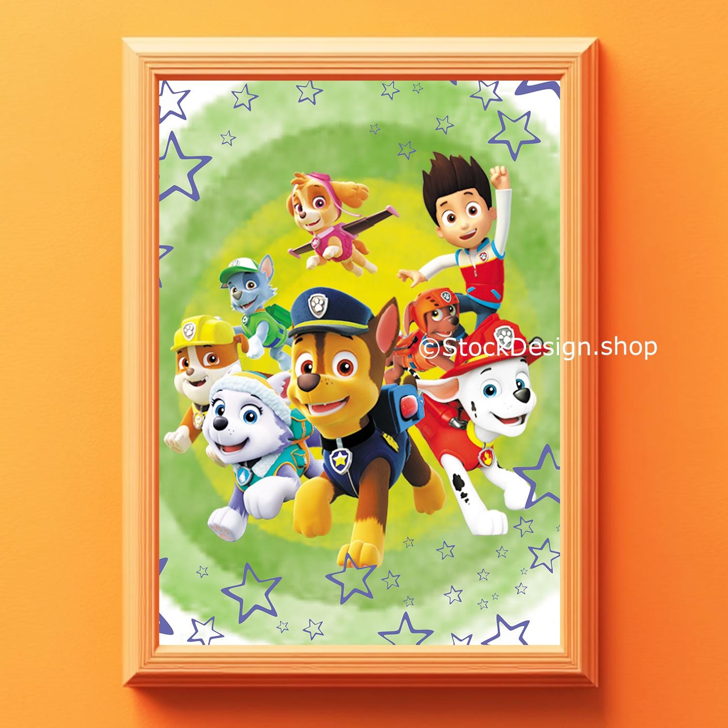Paw Patrol Printable Posters Set of 10 Digital Prints Watercolor Wall ...