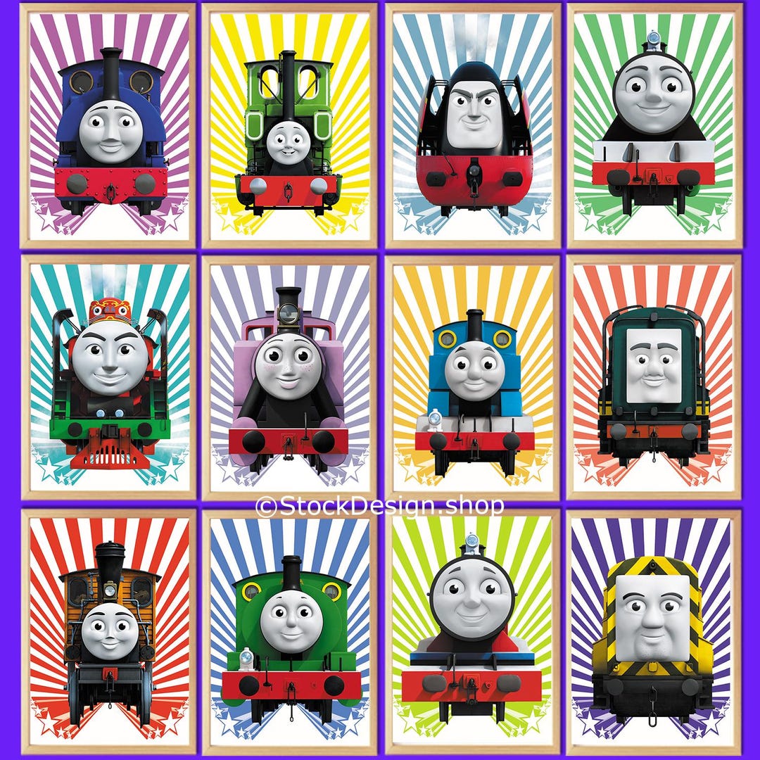 Thomas and Friends Train Set of 12 Printable Posters James Thomas Percy ...