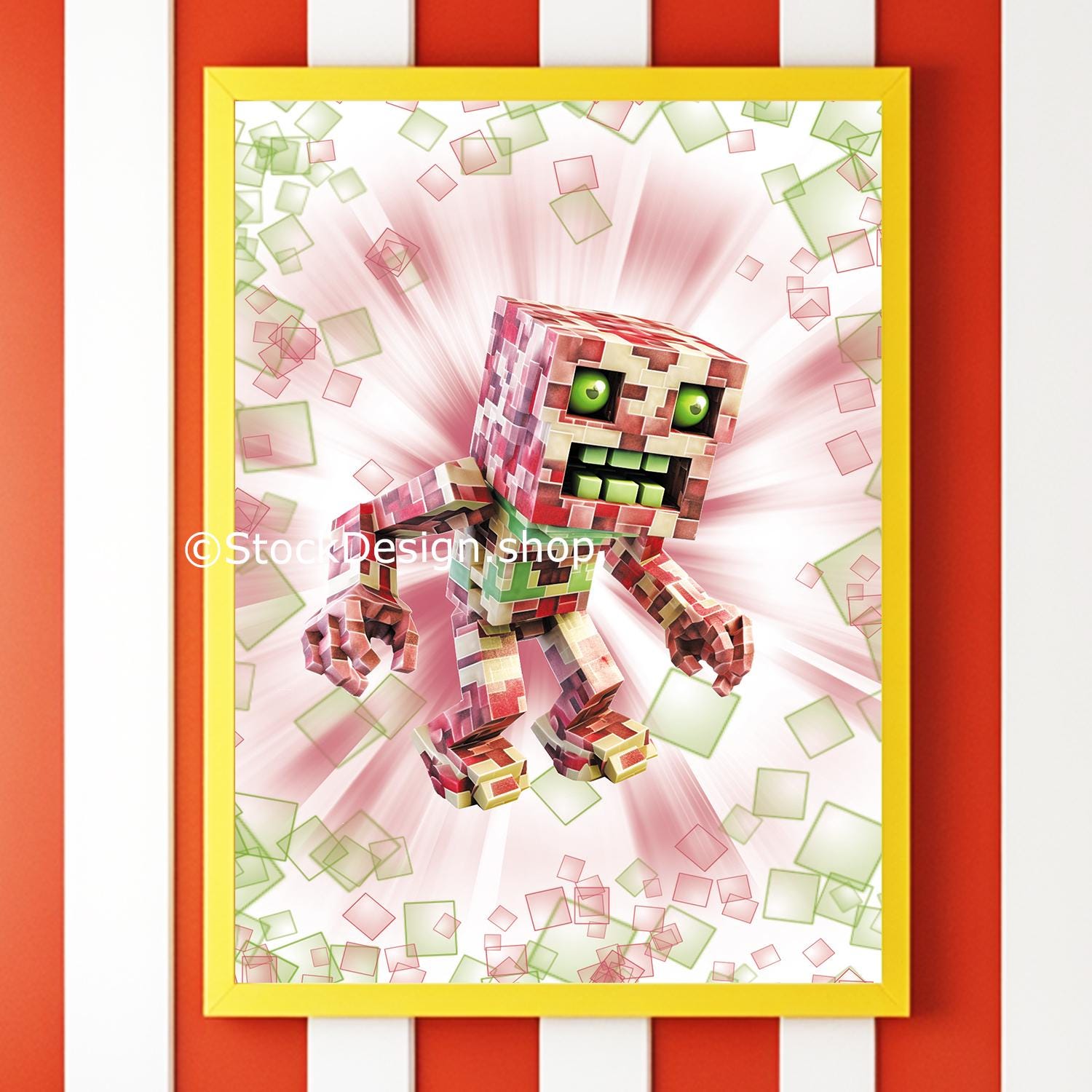 10 Minecraft-themed Monsters Printable Files Minecrafter Monster ...