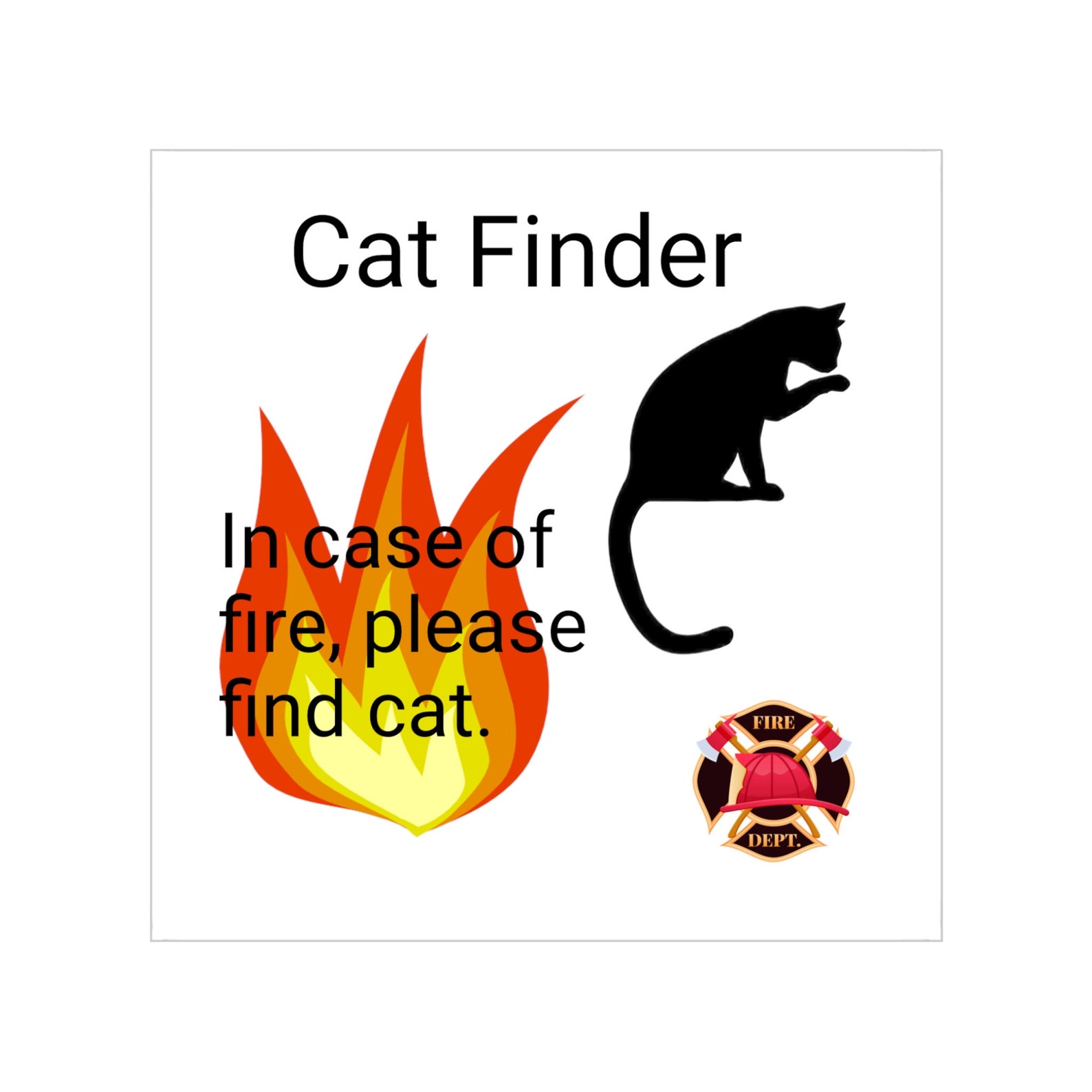 Cat Finder Front Door Sticker - Etsy