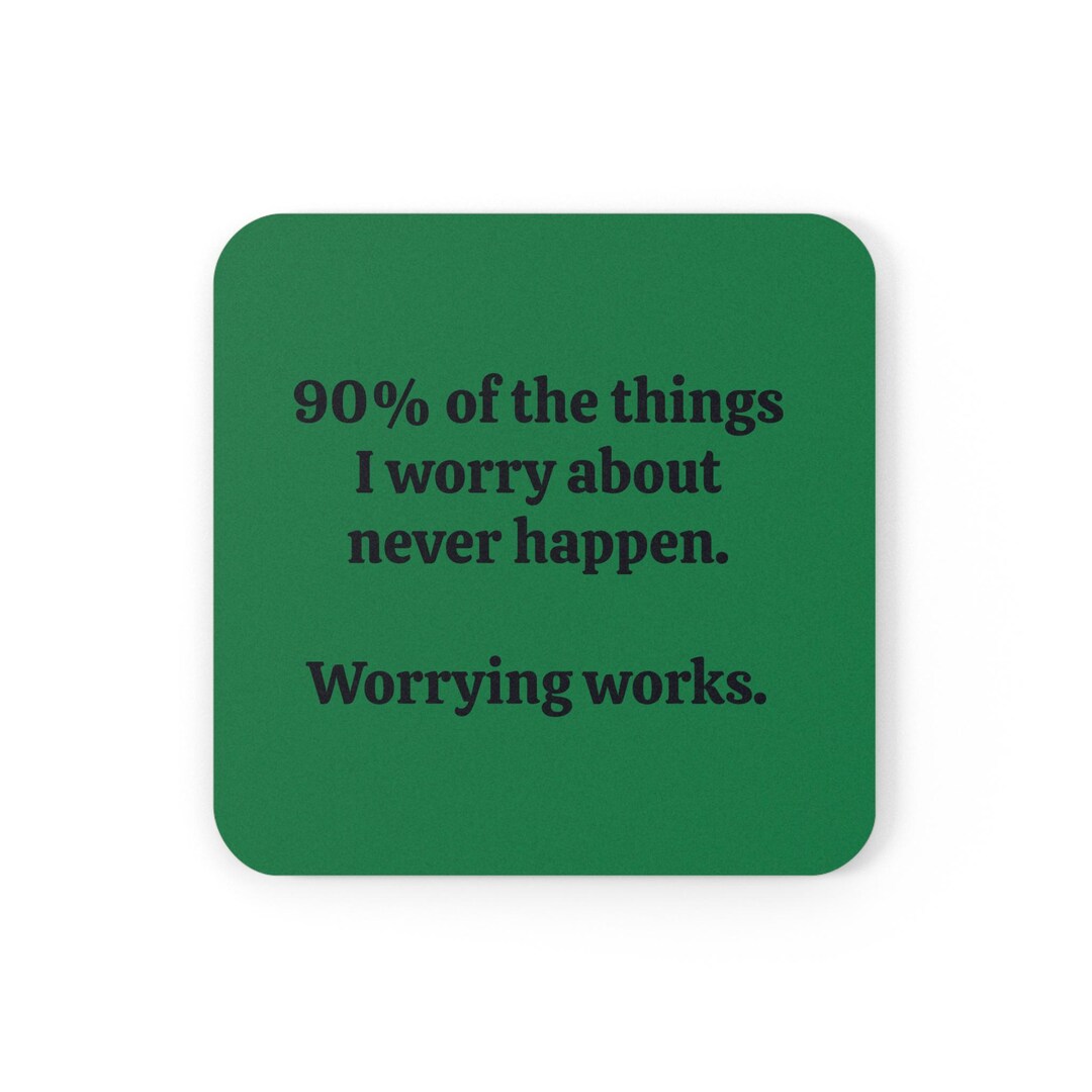 Funny Coaster - Worrying Works - Etsy