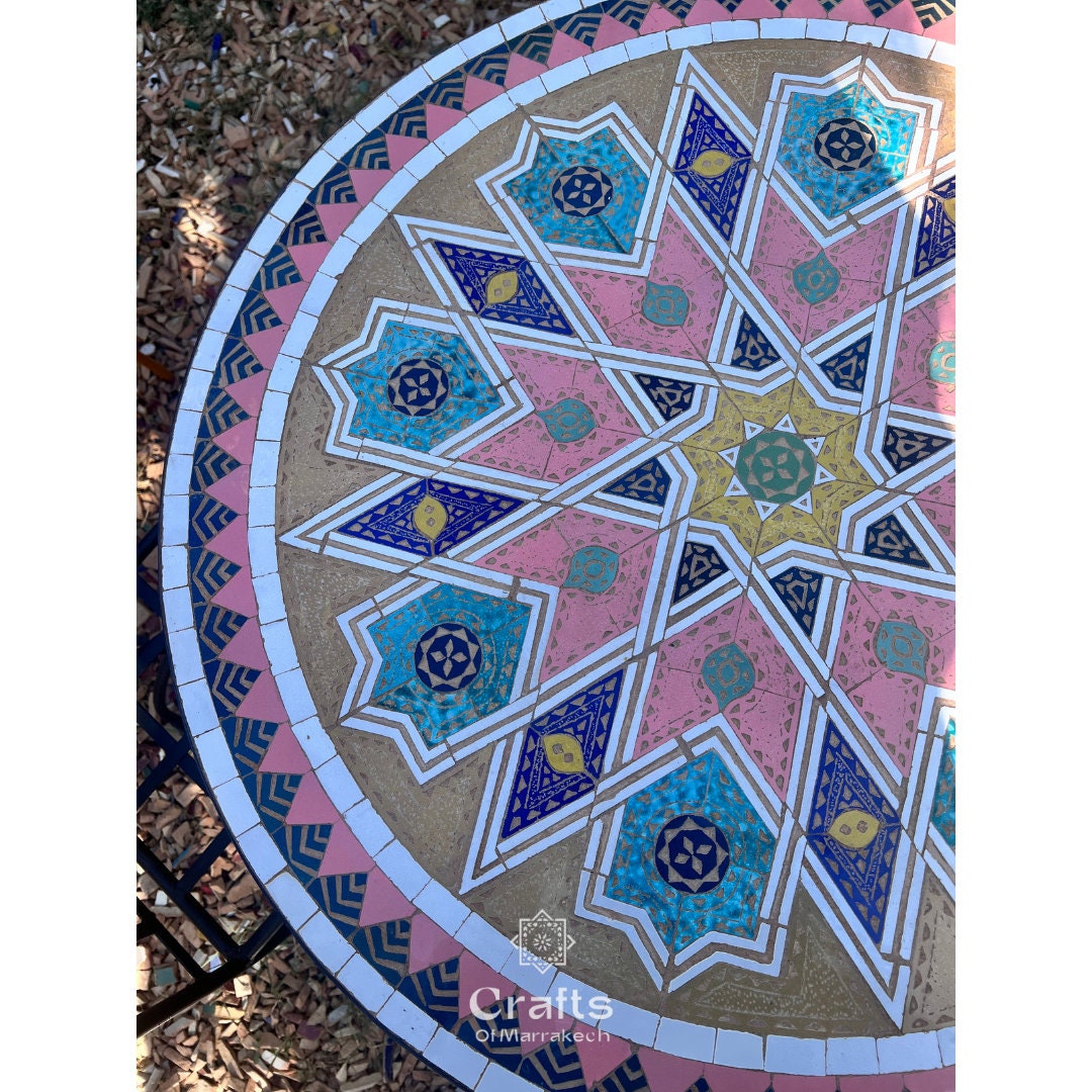 Moroccan Mosaic Table Handmade , Berber Table , Timeless Elegance ...