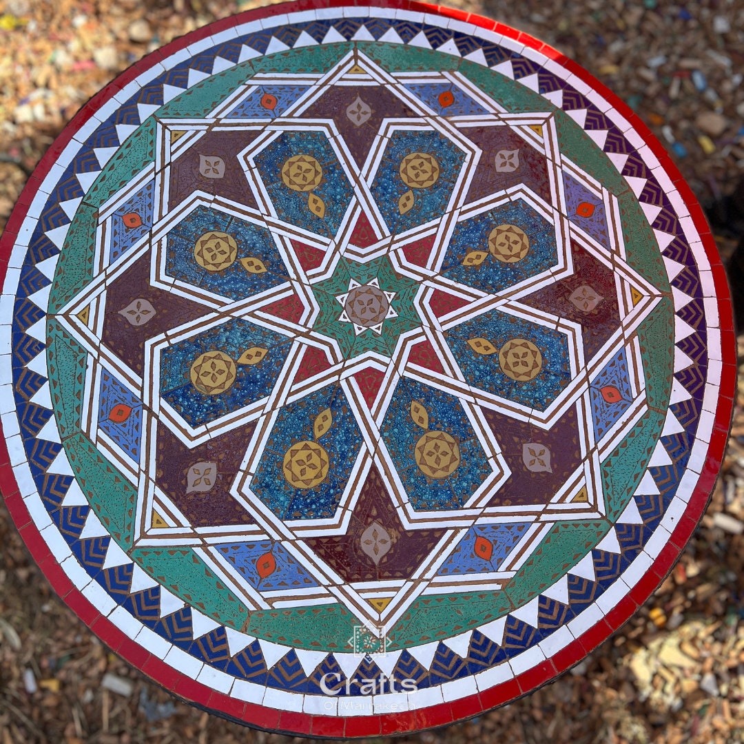 Mosaic Table Moroccan Mosaic Table Mosaic Table Art berber Table ...