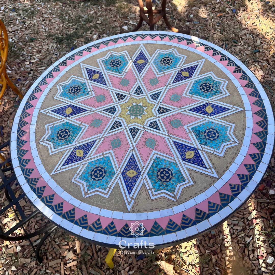 Moroccan Mosaic Table Handmade , Berber Table , Timeless Elegance ...