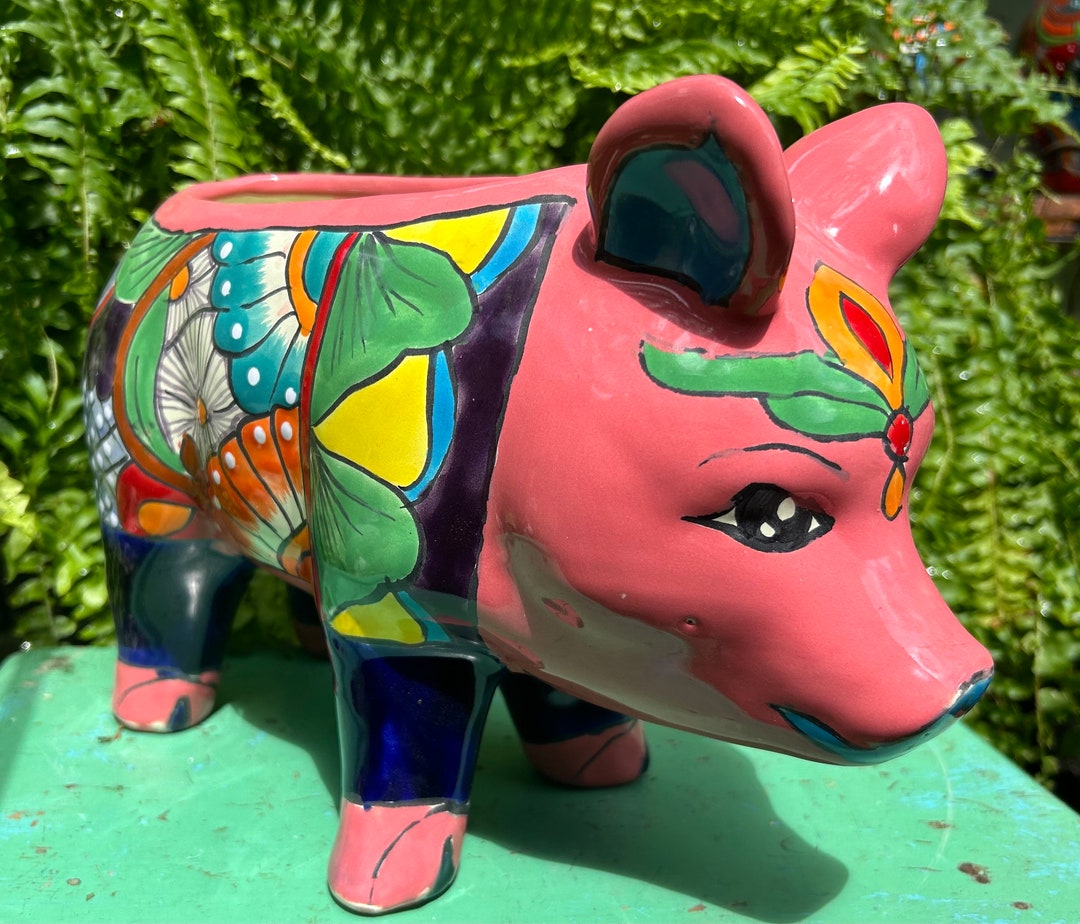 Talavera Pig Planter - Etsy