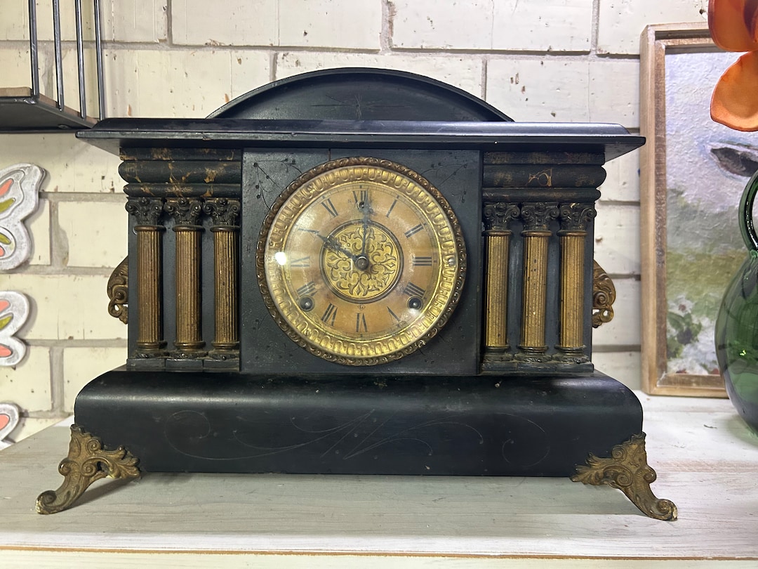 Antique WM.L Gilbert Mantel Clock - Etsy