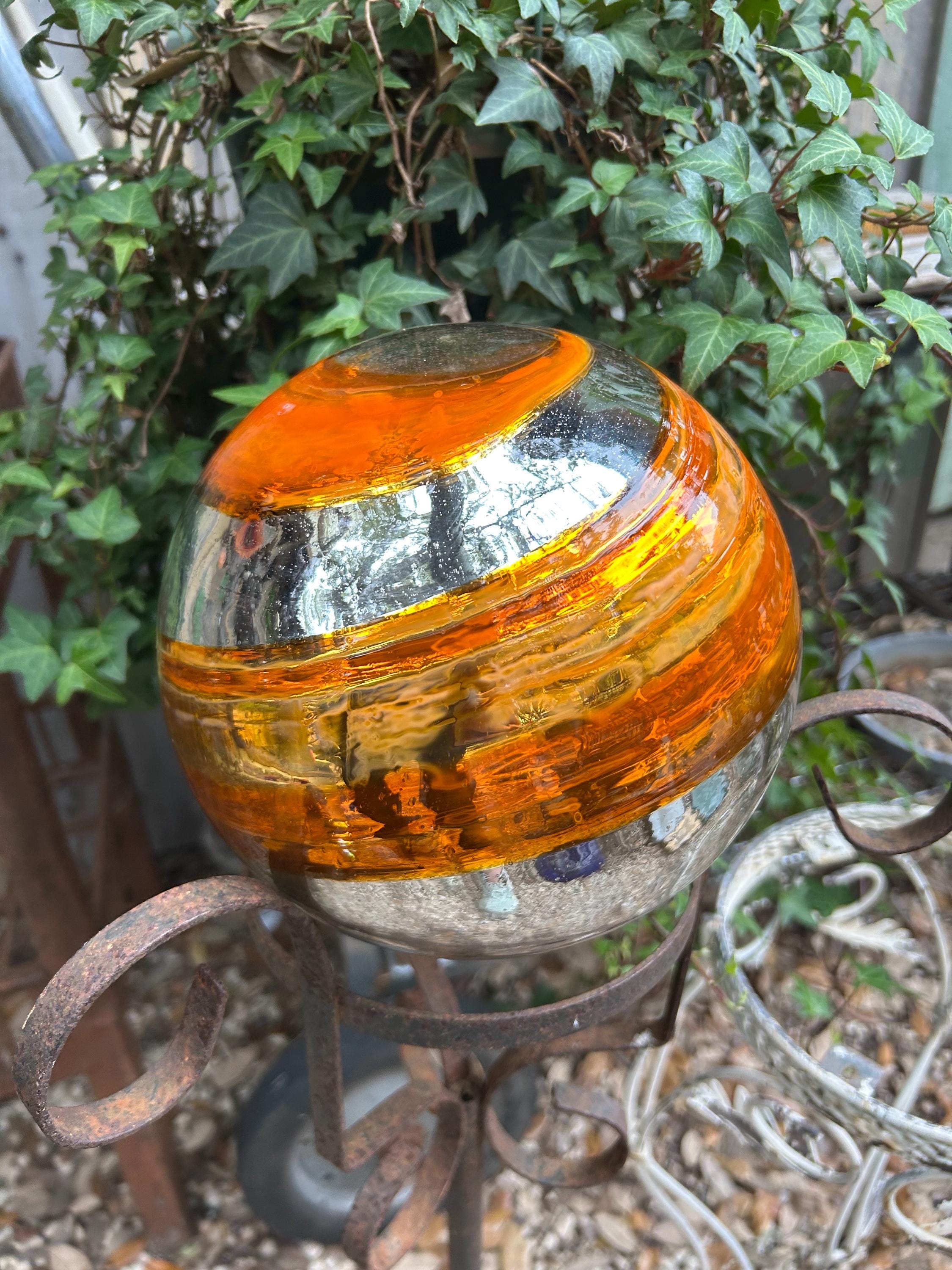Hand Blown Glass Gazing Balls - Etsy