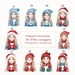 20 Cozy Winter Girl Cliparts Illustrations Winter Holiday Clip Art ...