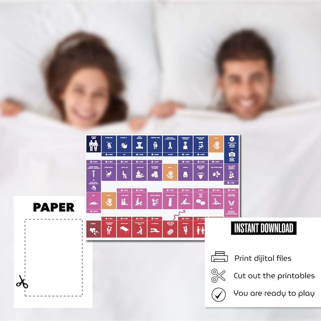 Jeu de société sexe adulte imprimable Couples coquins, jeu de couple sexy, cadeau d'anniversaire ...