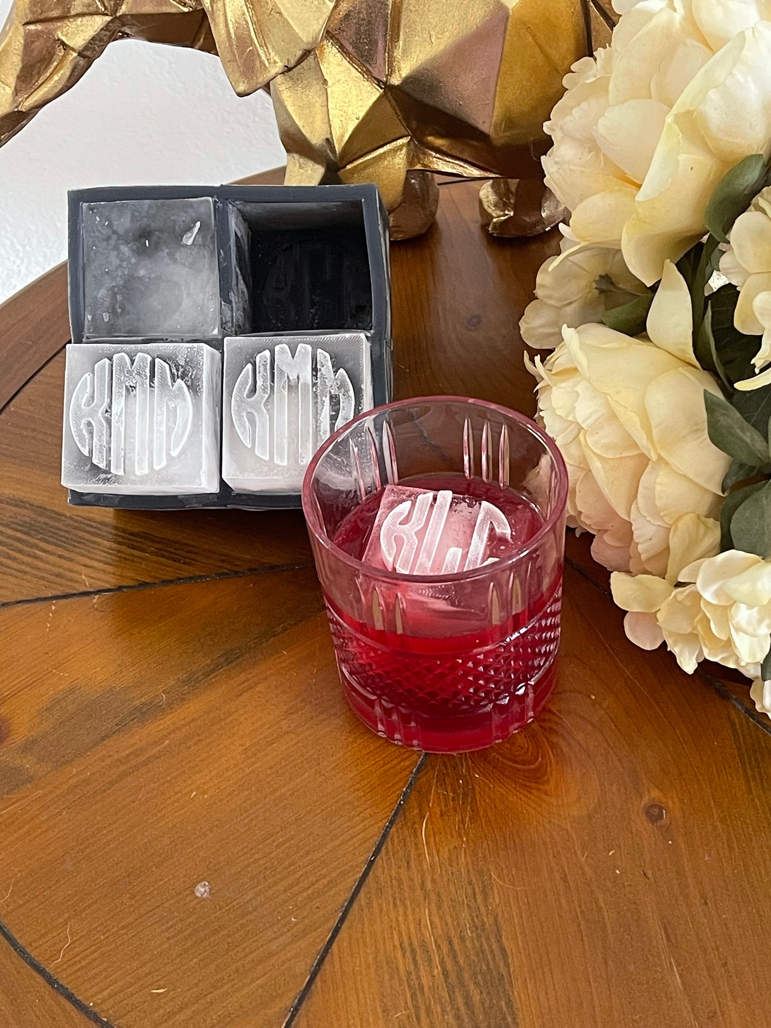 Custom Monogram Ice Cube Molds | Personalized Silicone Ice Trays | 1-6 ...