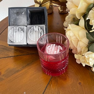 Custom Monogram Ice Cube Molds | Personalized Silicone Ice Trays | 1-6 ...