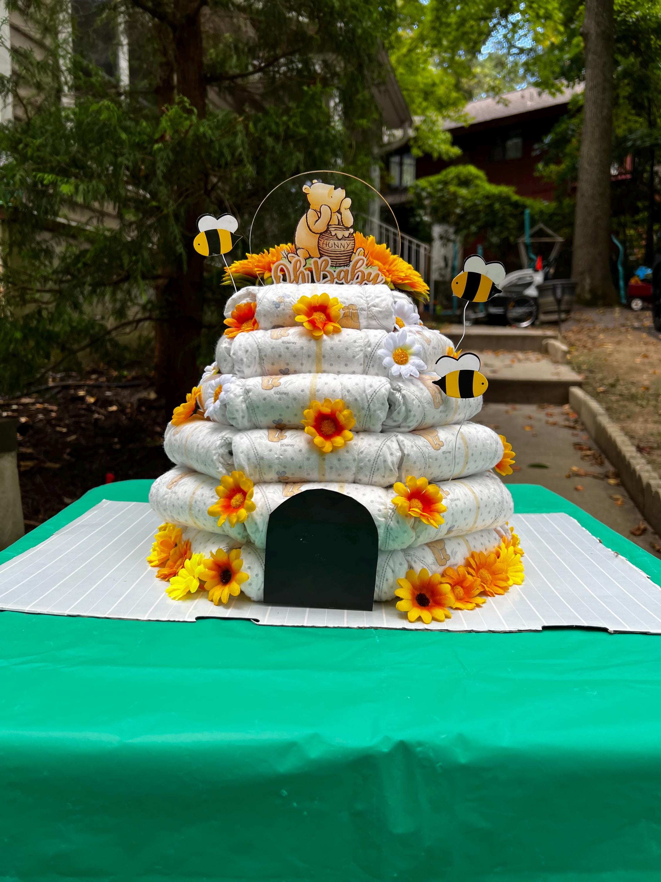 Beehive Diaper Cake, Bumble Bee Diaper Cake Winnie Pooh Diaper Cake, - Etsy