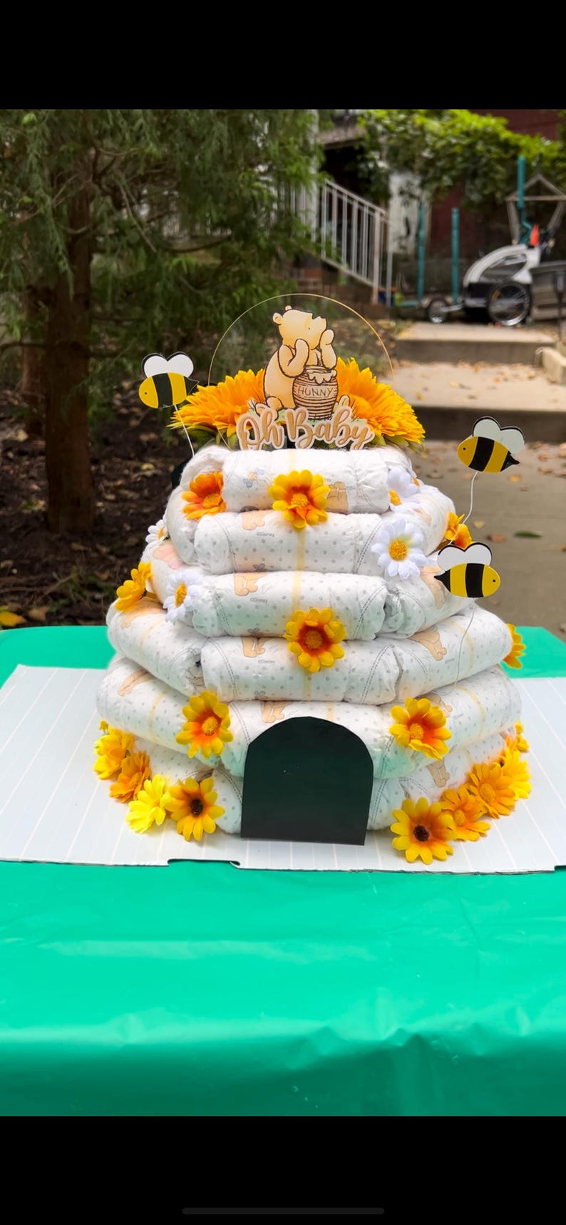 Beehive Diaper Cake, Bumble Bee Diaper Cake Winnie Pooh Diaper Cake, - Etsy