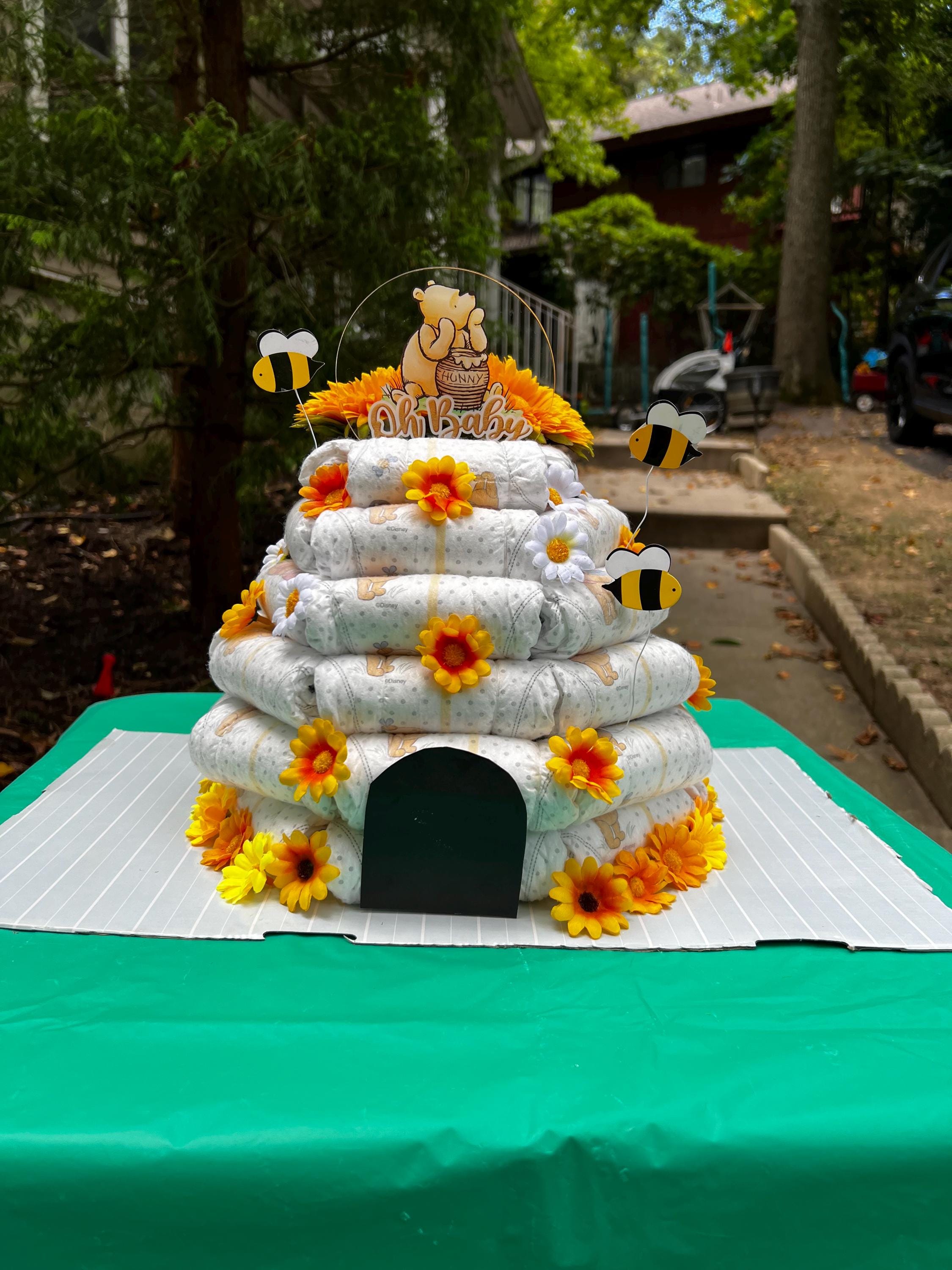 Beehive Diaper Cake, Bumble Bee Diaper Cake Winnie Pooh Diaper Cake, - Etsy