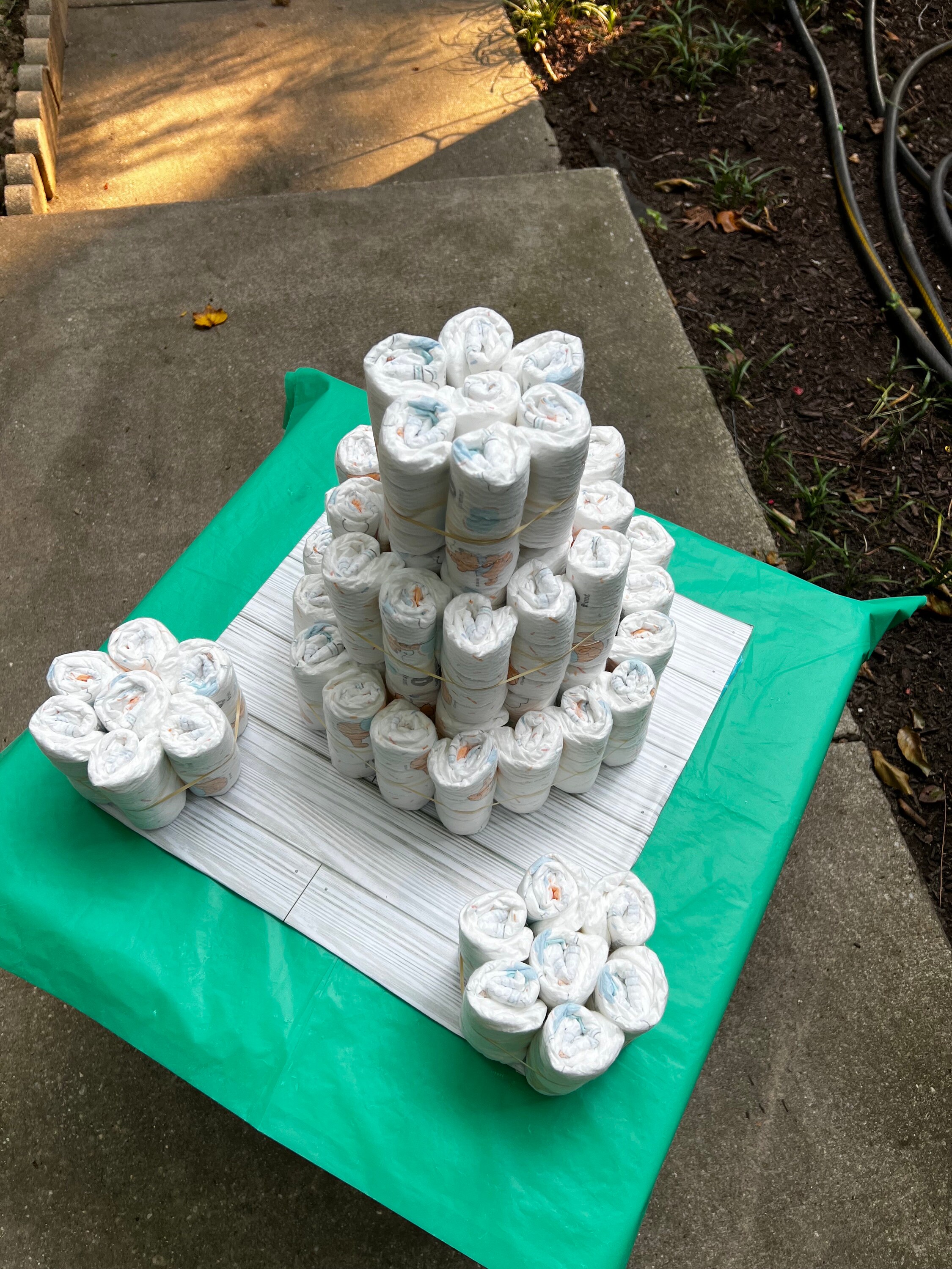 Undecorated Diaper Cake, Diy Diaper Cake , 3 Tier Diaper Cake ...