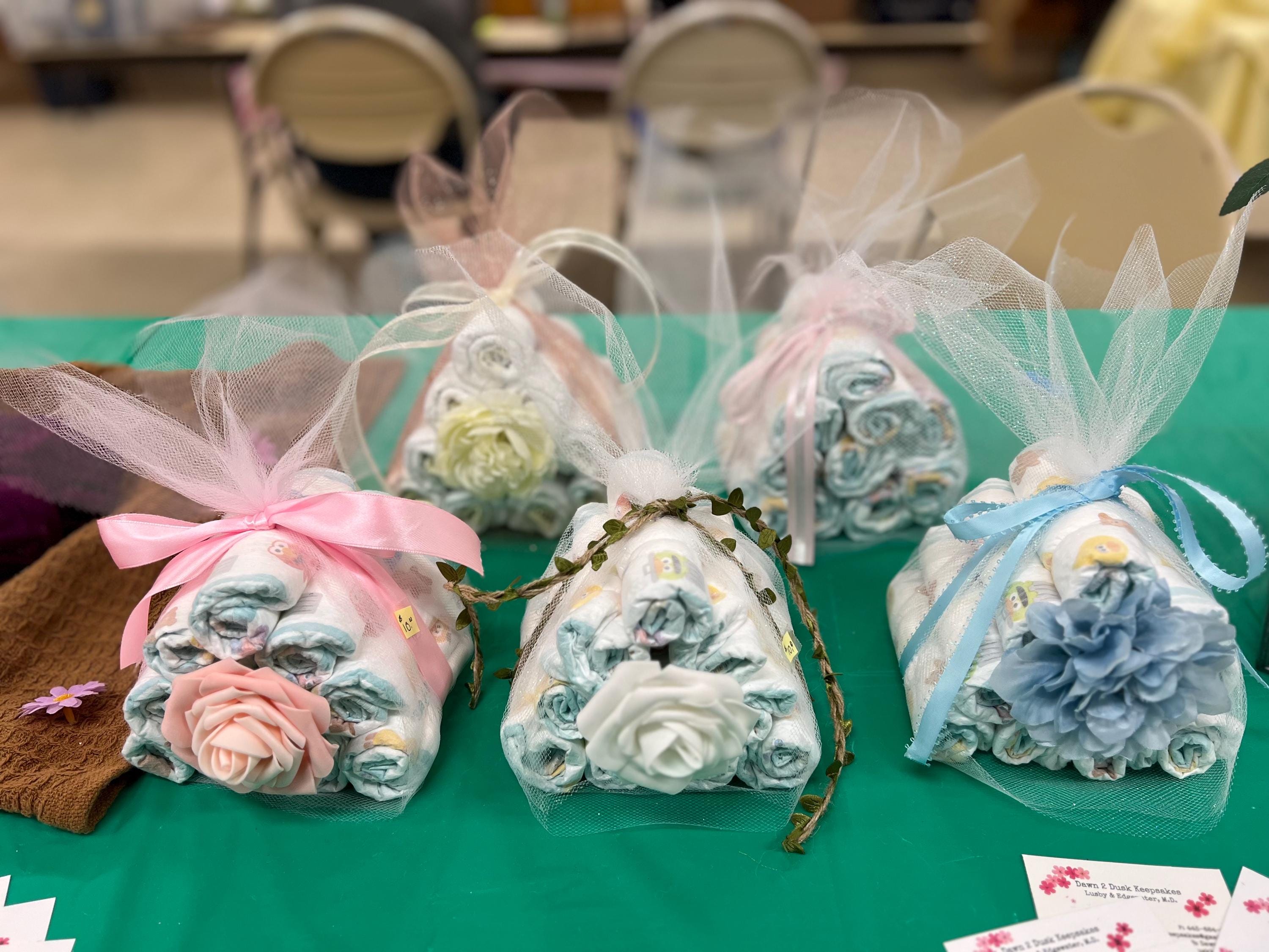 Stork Bundle,diaper Stork Bundle, Diaper Triangle , Baby Shower Gift ...