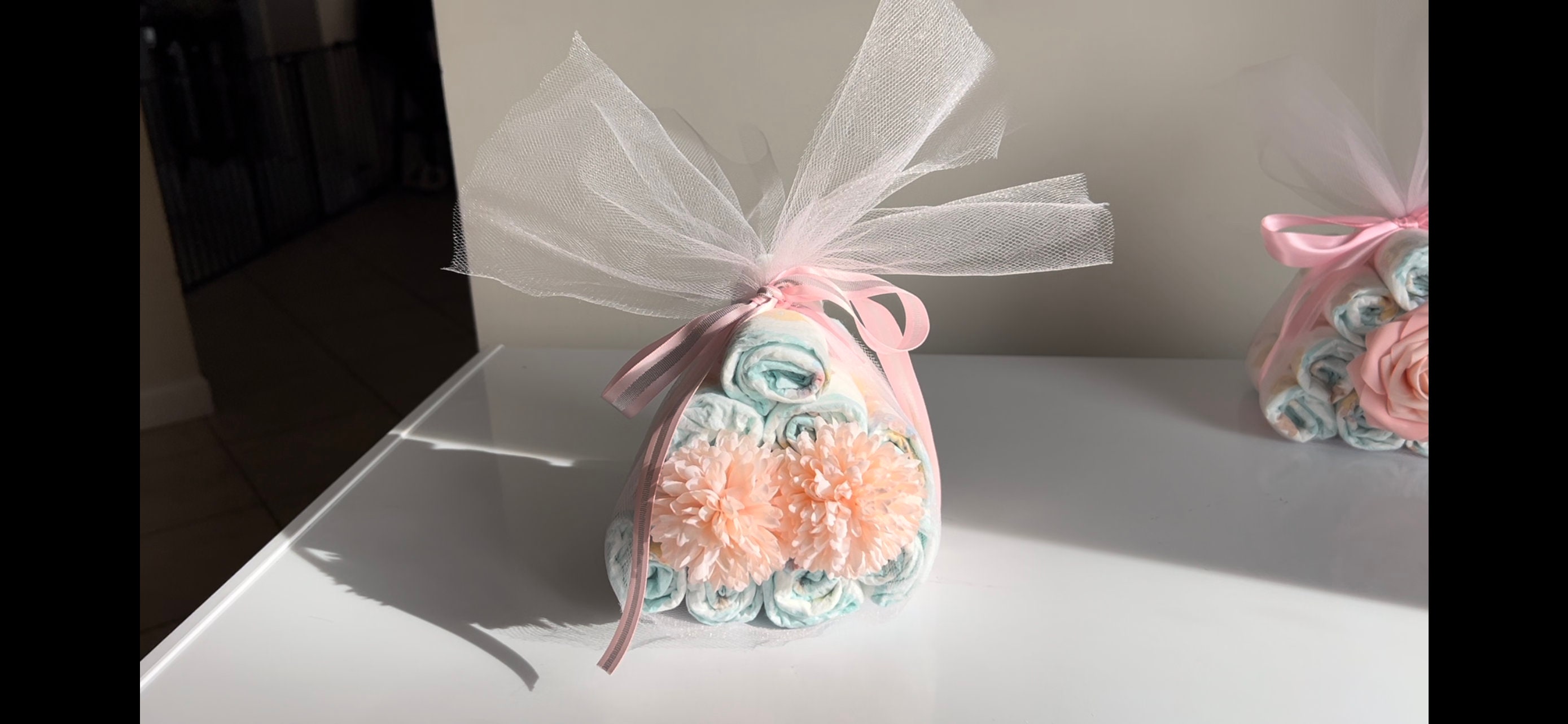 Stork Bundle,diaper Stork Bundle, Diaper Triangle , Baby Shower Gift ...