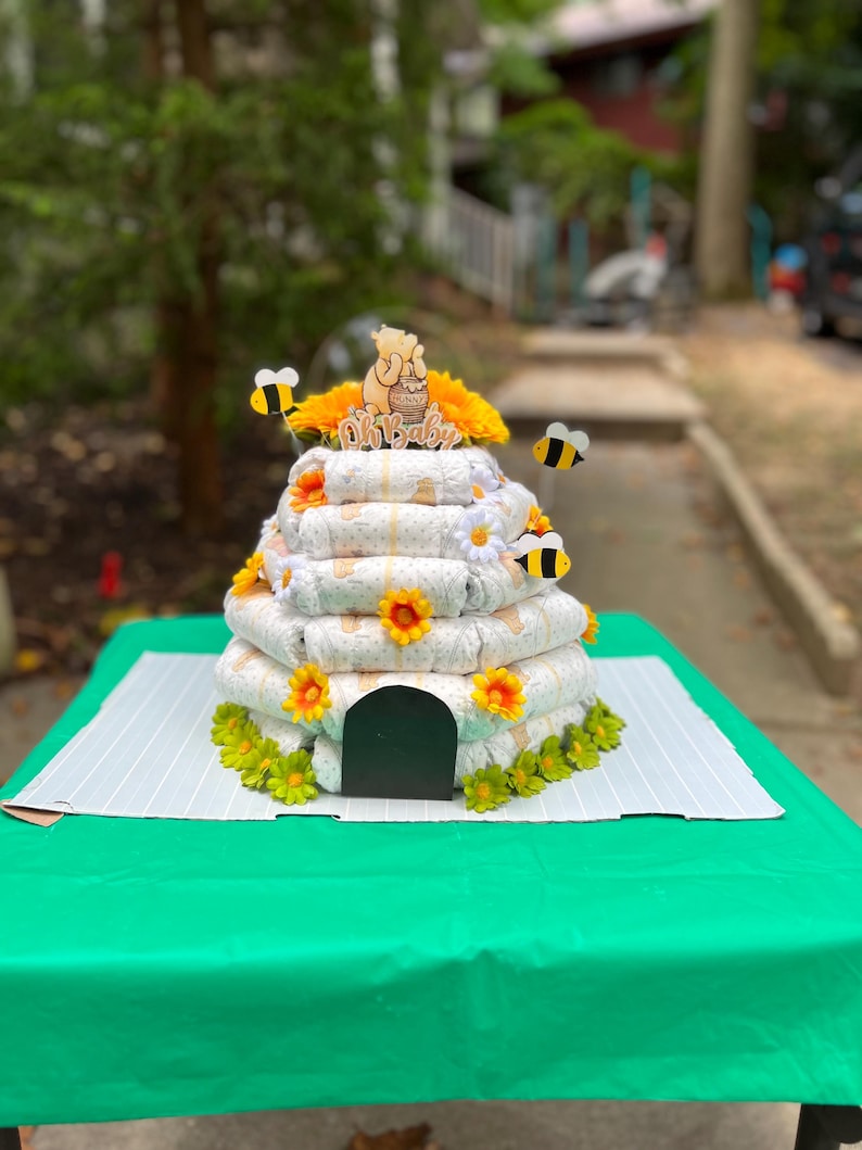 Beehive Diaper Cake, Bumble Bee Diaper Cake Winnie Pooh Diaper Cake, - Etsy