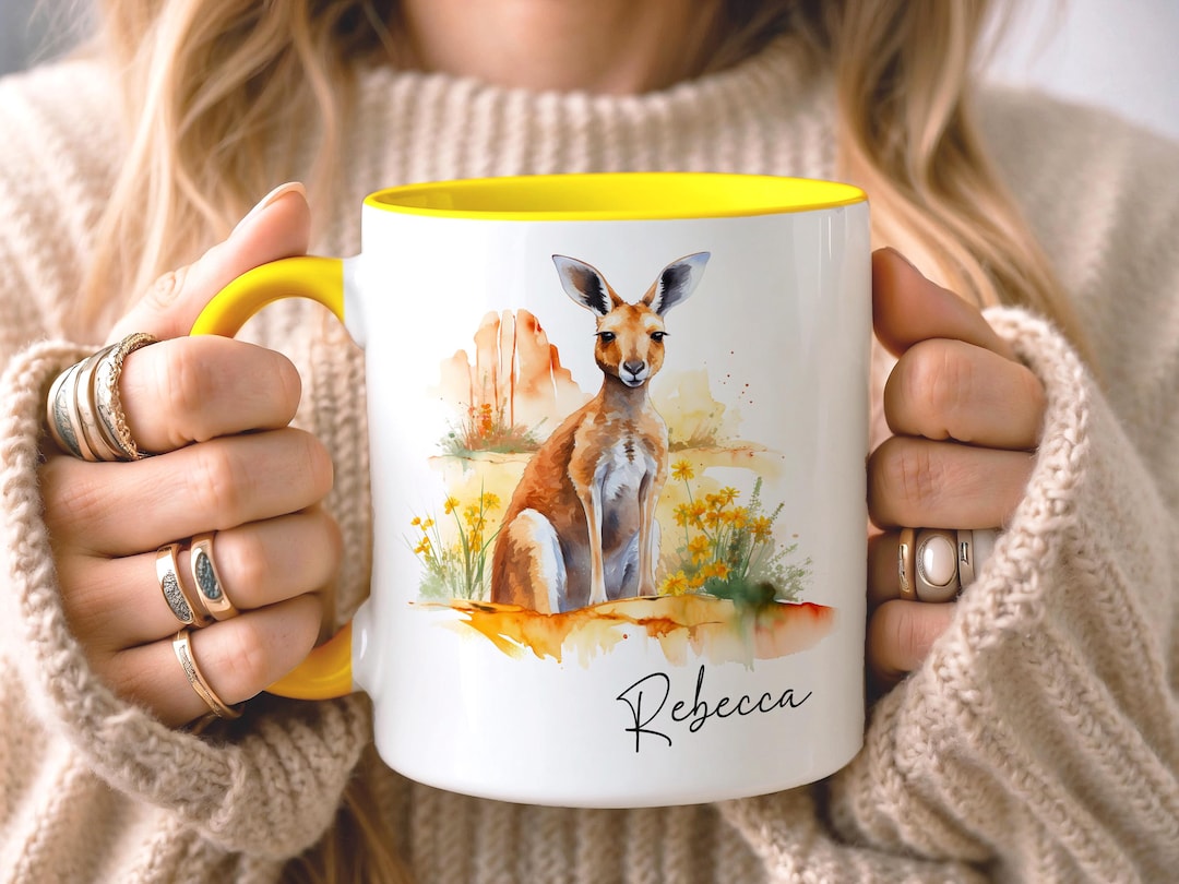 CUSTOM Kangaroo Mug • Kangaroo Lover Gifts • Personalised Australia ...