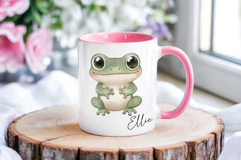 CUSTOM Cute Frog Mug • Froggy Gifts • Personalised Frog Gift • Gift for ...