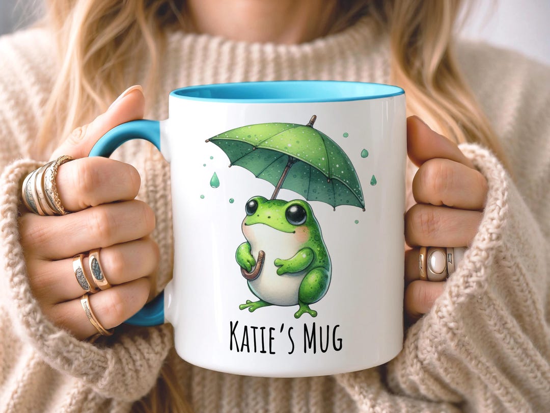 CUSTOM Cute Frog Mug • Froggy Gifts • Personalised Frog Gift • Gift for ...