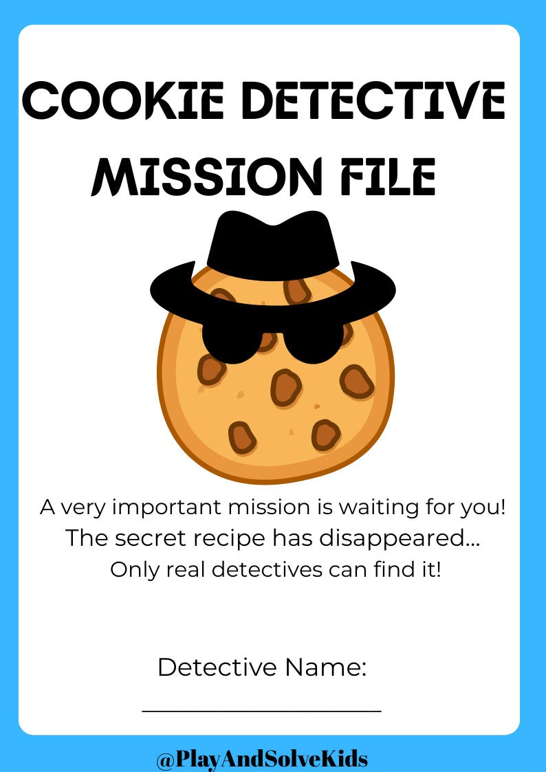 Cookie Detective Printable - Etsy