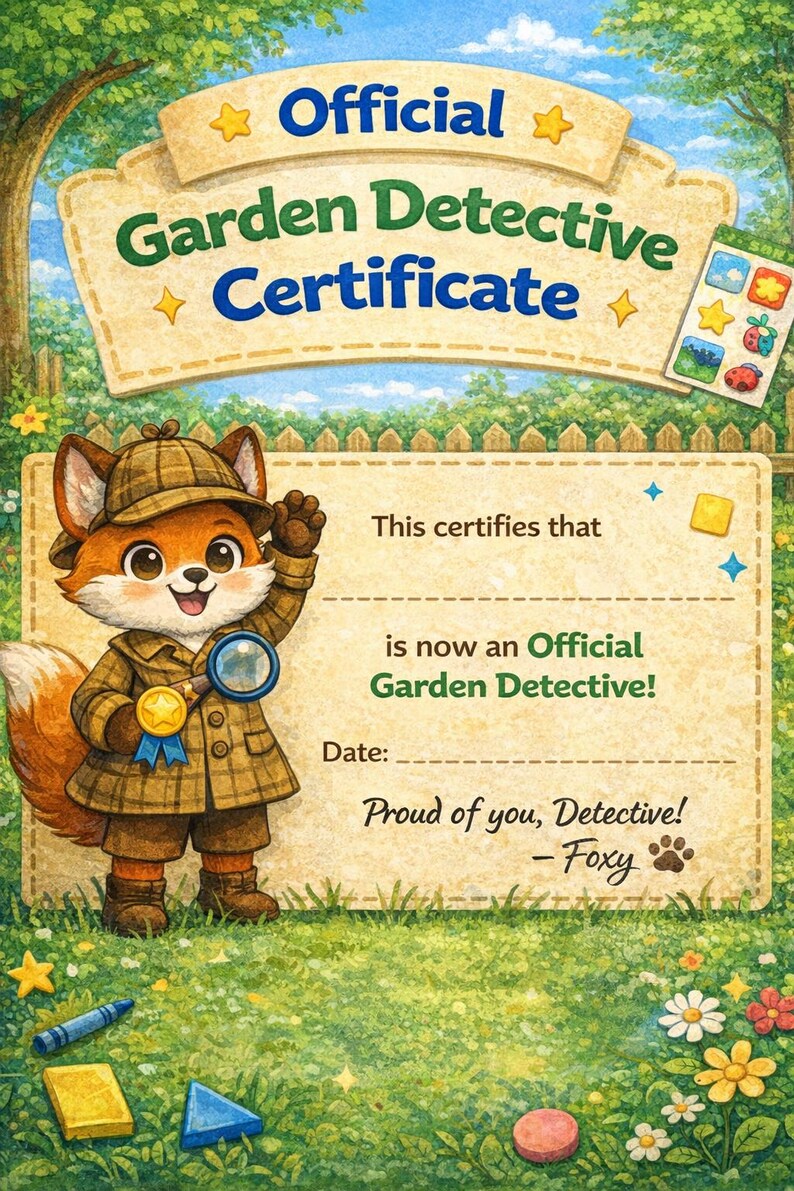 Shape Hunt Printable Foxy Garden Game – Outdoor Play for Ages 4-6 ...