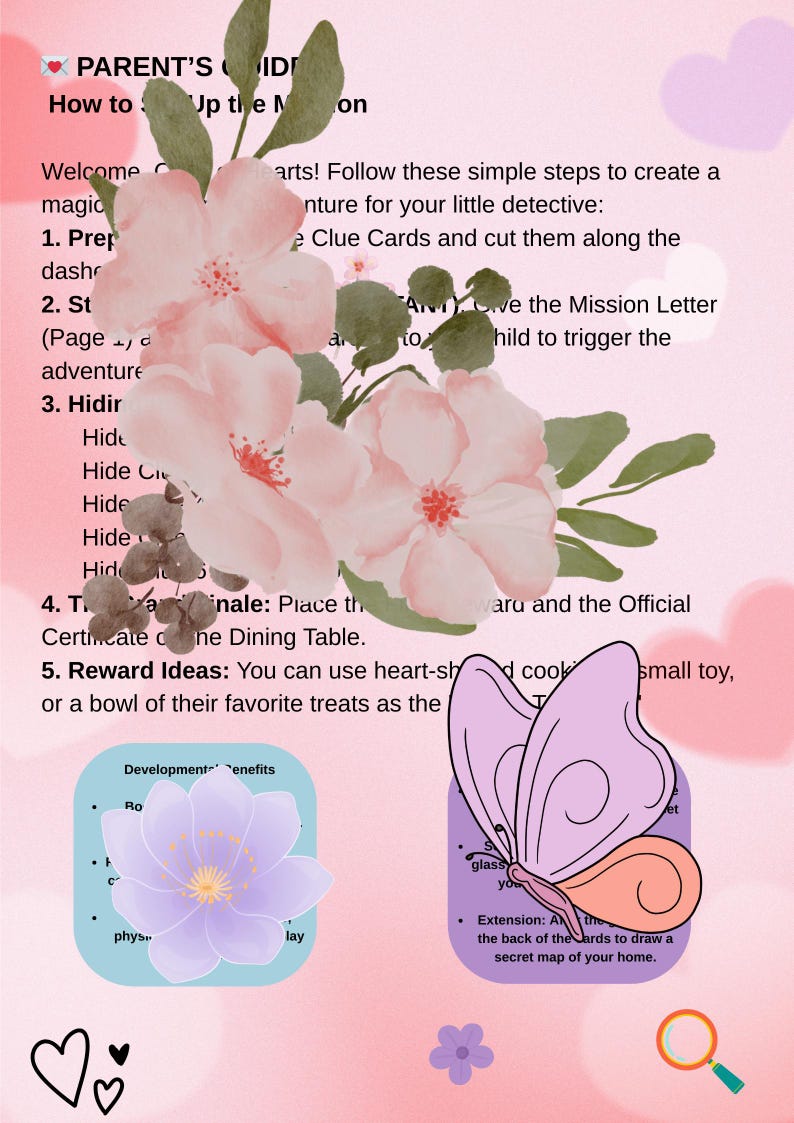 Valentine Detective Scavenger Hunt Printable - Etsy