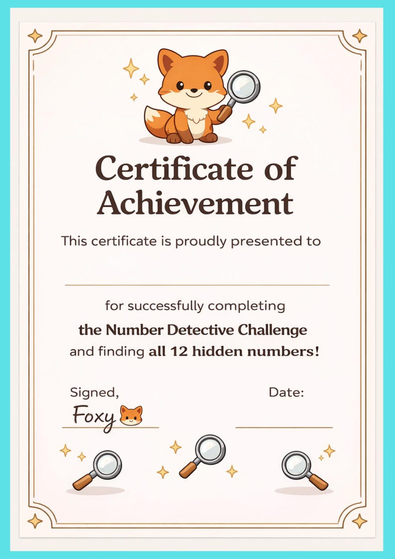 Number Scavenger Hunt Printable - Etsy
