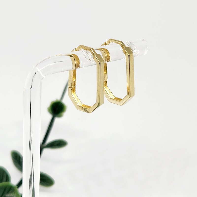 Rectangle Hoops - Etsy